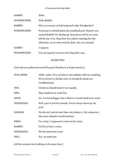 Springboard Stories - A Thumping Great Rabbit playscript