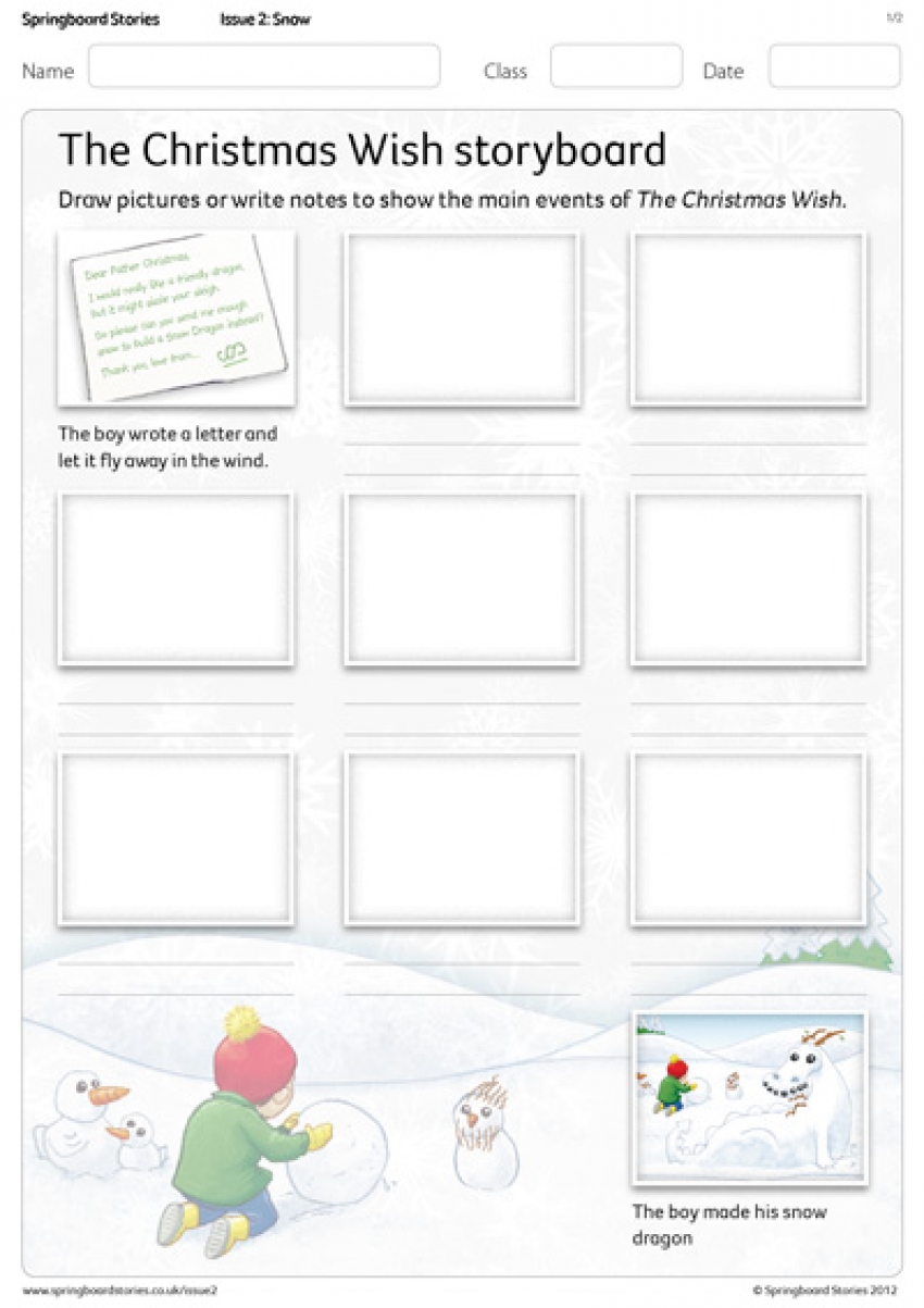 Springboard Stories - The Christmas Wish storyboard
